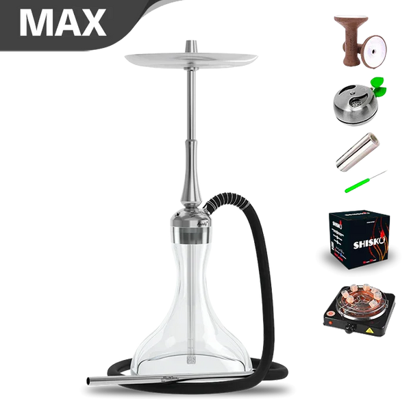 MattPear Ready S Lite ART Hookah With Threaded Base (Clear) - Hookah ...