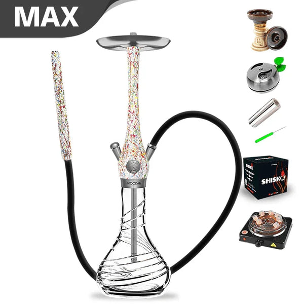 Wookah Abstract Crystal Tornado Hookah (Limited Edition) - Hookah ...