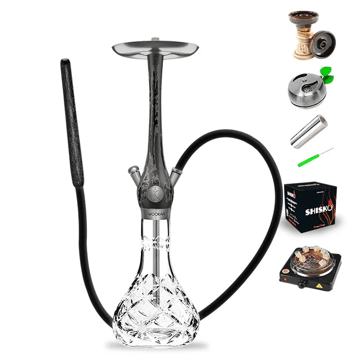Wookah Tenebris Mastercut Bloom Hookah - Hookah Shisha - UK - black ...