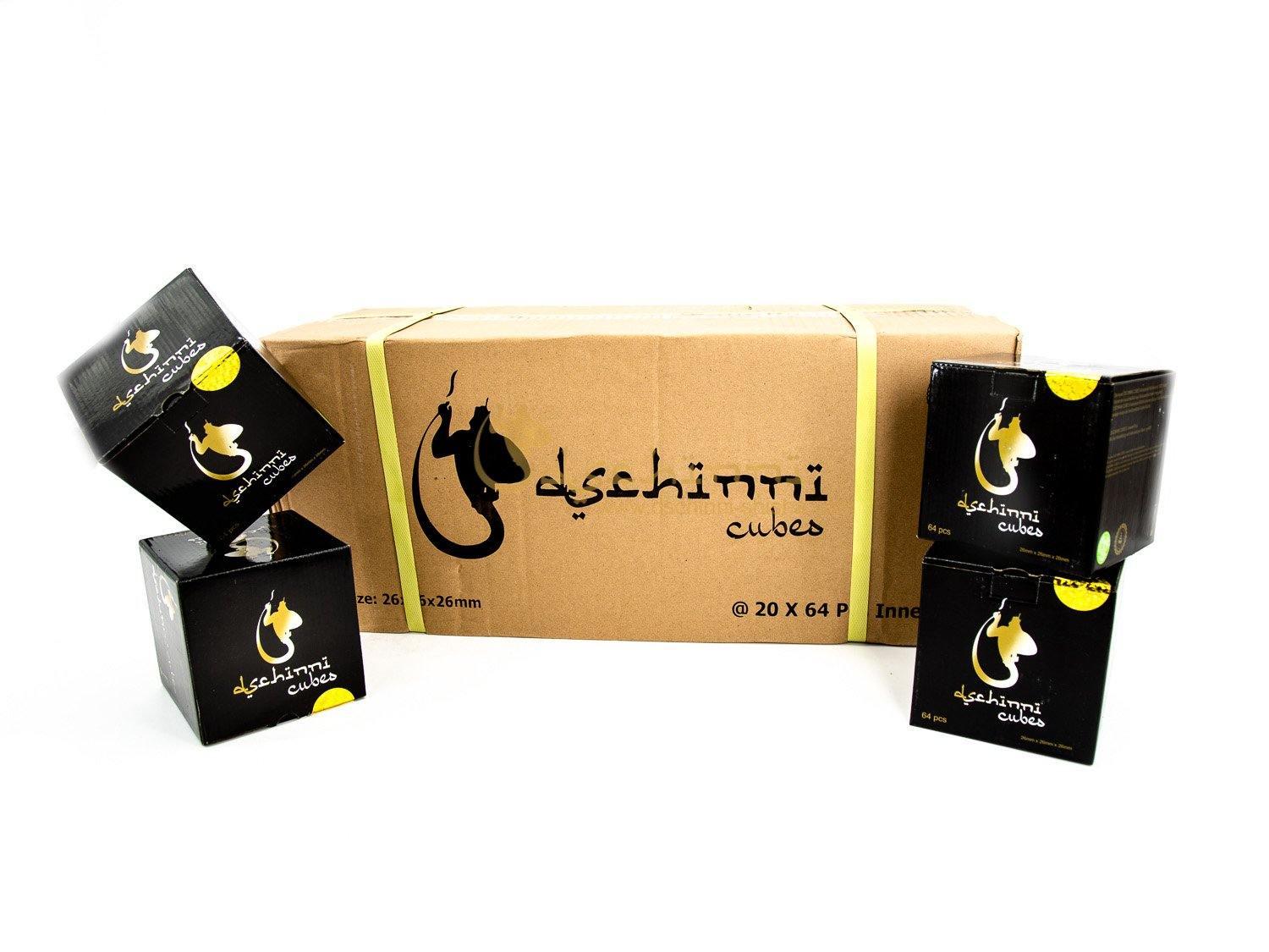 Dschinni Coconut Charcoal Cubes Box 20kg - Hookah Shisha - UK - black ...