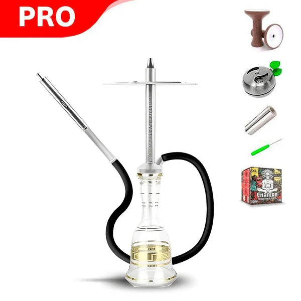 HJ SAOCCA Hookah with Bohemian Base Shisha Set - Silver - Hookah Shisha ...